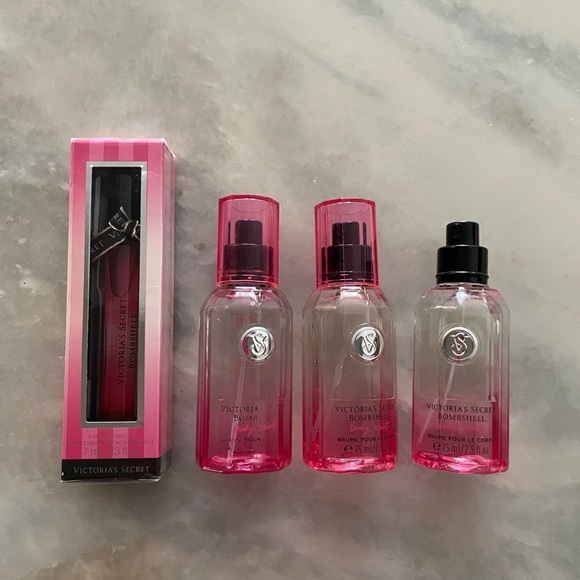 Victoria's Secret | Bath & Body | Victorias Secret Bombshell Body Mist Roller Ball Large Bundle ...
